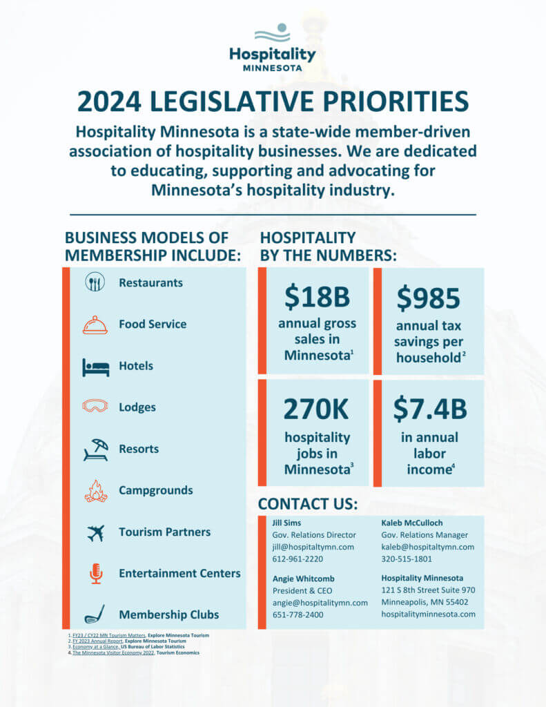 Legislative Priorities - Hospitality Minnesota